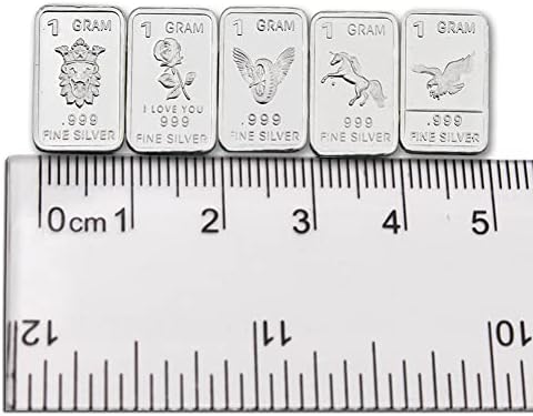 Amazon.com: Three (3) One Gram .999 pure Silver Bars with random ...