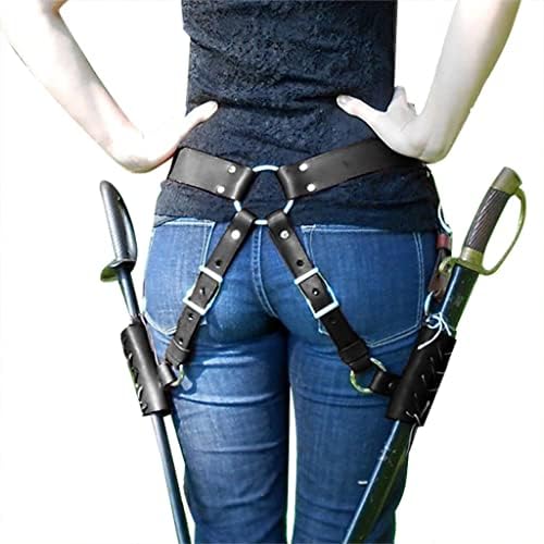 Amazon.com: DUNHAO COS Medieval Faux Leather Sword Holder Belt ...