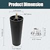 Amazon.com: Luomorgo 4 Pcs 6 Inch Plastic Table Legs, Black Tapered ...