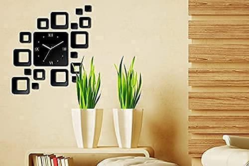 Buy mysticoal Square Shape Acrylic Wall Mounted Watch, wall clock ...