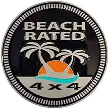 Amazon.com: Beach Badge Rated Emblem 4 x 4 Metal Automotive Badge 3D ...