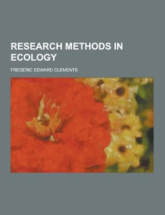 Research Methods in Ecology : Clements, Frederic Edward: Amazon.in: Books