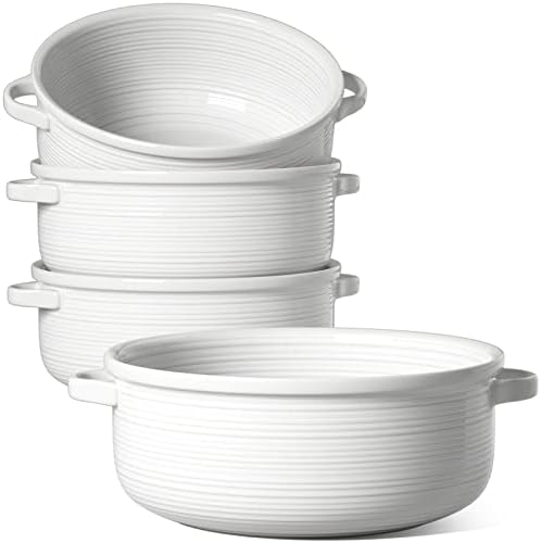 Amazon.com | LE TAUCI Soup Bowls with Handles, 20 oz French Onion Soup ...