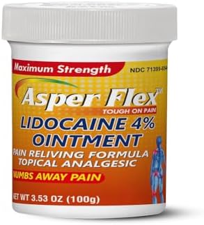 Amazon.com: ASPERFLEX Maximum Strength Lidocaine 4% Ointment, Pain ...