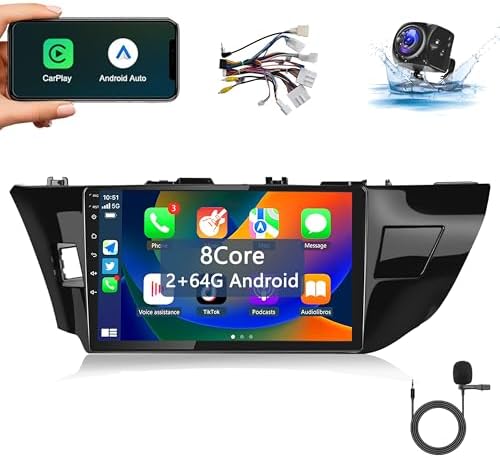 Amazon.com: 8Core 6+128G Car Stereo for Toyota Camry 2012 2013 2014 Wireless Carplay Android ...