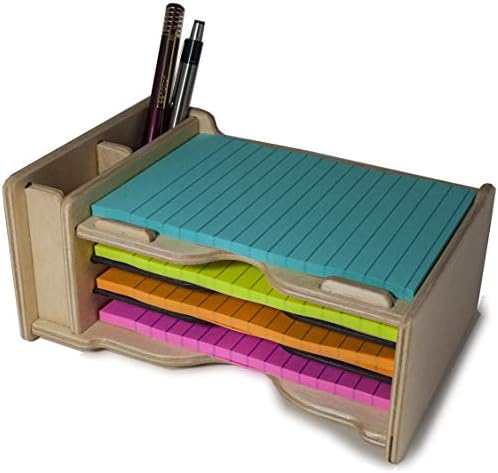 Amazon.com : Sticky Notes Pad (4" x 6") and Pen Holder / Organizer ...
