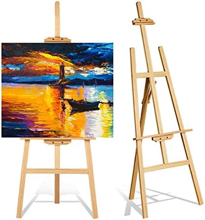 Artist Easel, Wooden A-Frame Easel Stand, Studio Easel 1.5M Adjustable ...