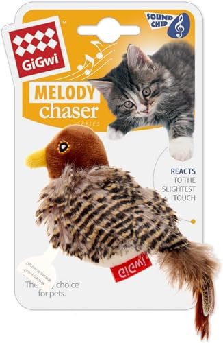 Buy GiGwi Melody Chaser Bird Cat Toy, Motion-Activated Cat Toy with ...
