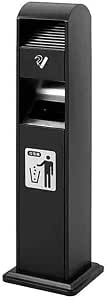 Outdoor Standing Ashtray Vertical Black Fixable Outdoor Ash Pillar ...