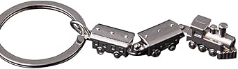 Metal Movable Joint Mini Train Model Alloy Keychains Metal Keyring ...