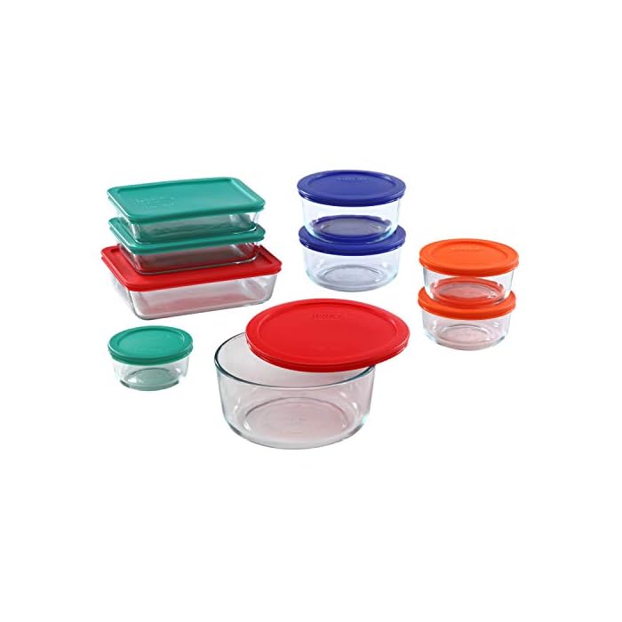 Buy Pyrex Simply Store 18 Piece Meal Prep Storage Containers Set, Large ...