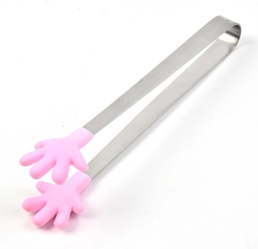 Amazon.com: Mini Hand Shape Tong Silicone Food Tongs Stainless Steel ...