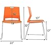 Amazon.com: Sidanli Orange Stacking Chairs-Set of 4 : Office Products