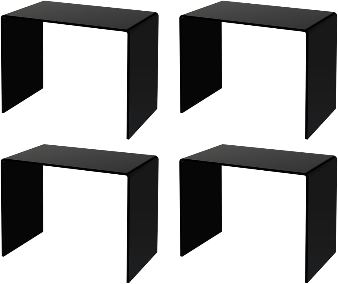 Amazon.com: Marketing Holders 4 Pack Acrylic Riser Display Stand Black ...
