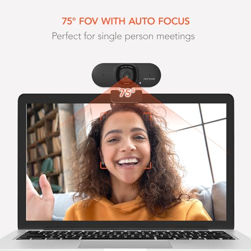 Nuroum V15-AF 2K Autofocus Webcam for PC, 1080P 60fps HD Webcam with ...
