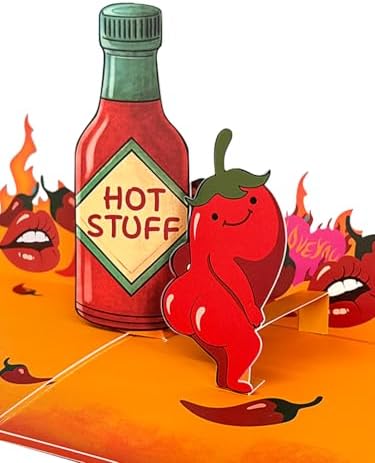 Amazon.com: Coralogo Hot Stuff Pop up Card with Envelope - Funny ...