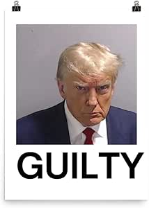 Amazon.com: Trump Mugshot Guilty Poster Print - Wall Art for Home Decor ...