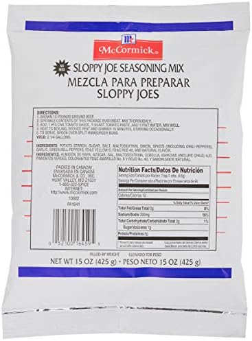 Amazon.com : McCormick, Sloppy Joes Seasoning Mix, 1.31 Oz : Grocery ...