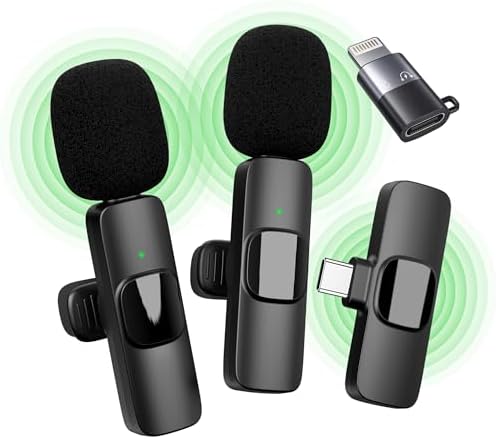 Qhot Wireless Microphones for iPhone iPad,[Lightning], Clip on Lapel ...