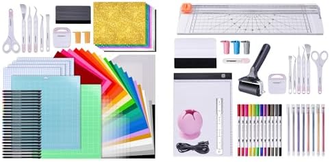 Amazon.com: GO2CRAFT Bundle 90Pcs Vinyl Accessories Bundle and Tools ...