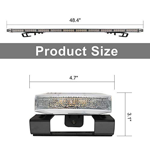 Snapklik.com : 48 3 Watt LED Low Profile Roof Mount Emergency Warning ...