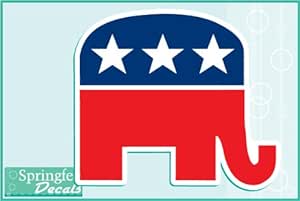 Amazon.com: REPUBLICAN ELEPHANT #1 Vinyl Decals 2" Set of 2 GOP Car ...