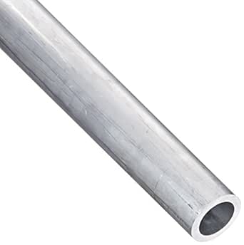 6061 Aluminum Hollow Round Rod, Unpolished (Mill) Finish, T6 Temper ...