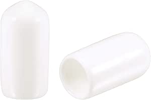 TOP-VIGOR 50Pcs 7mm ID Round Rubber End Caps, Flexible Screw End Caps ...