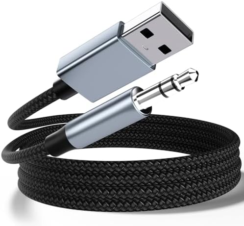 Amazon.com: USB to 3.5mm Aux Audio Cable Compatible with Laptop PC PS5 ...