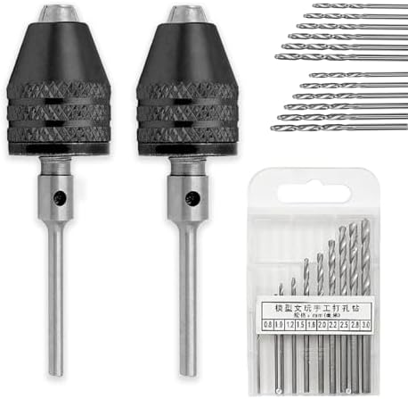 Moyata 2 Stück 0,3-3,4mm Bohreradapter, Keyless Mini Bohrfutter Adapter ...