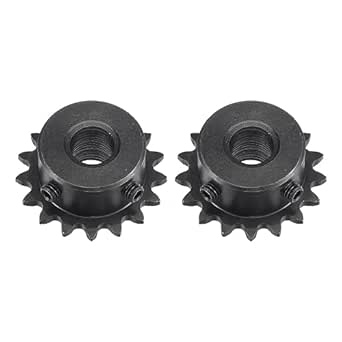 uxcell #25 Chain Roller Sprocket, 10mm Bore 1/4" Pitch 17 Tooth Single ...