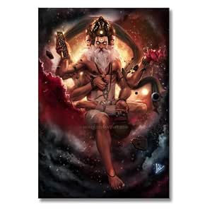 Brahma Ji | Hindu God Posters for Wall | A3 and A4 sizes | 400 GSM ...