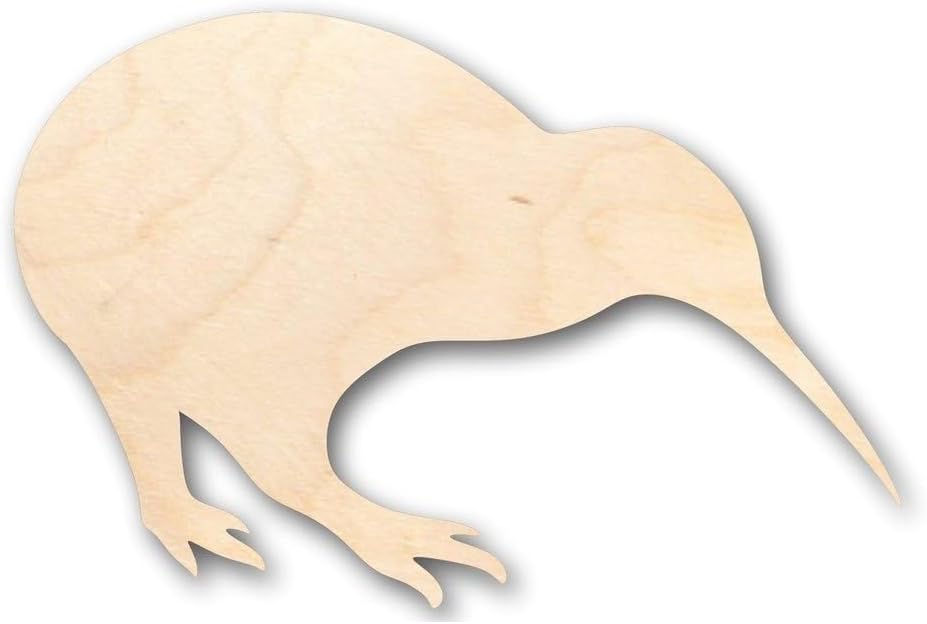 Amazon.com: Unfinished Wood Kiwi Shape New Zealand Animal Bird Wildlife ...