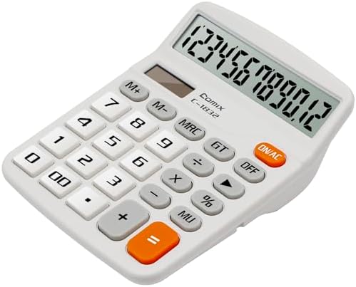 Amazon.com : Lily' Home Jumbo 12 Digit with Solar Power, Large LCD ...