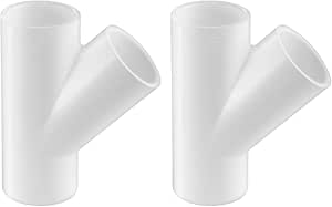 Amazon.com: LESSO 2" Wye PVC Pipe Fitting, 3 Way 2 inch Furniture Grade ...
