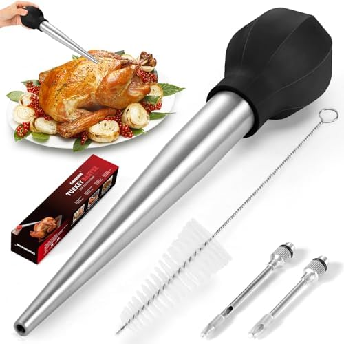 Amazon.com: GEPNUOQT Large 304 Stainless Steel Turkey Baster for ...