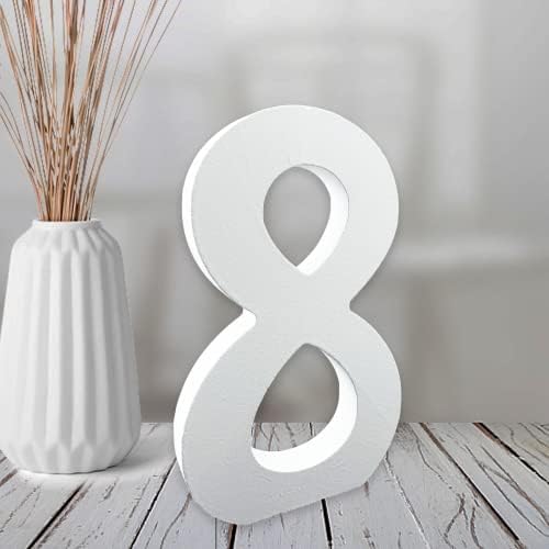 Amazon.com: AOCEAN 4 Inch White Wood Numbers Unfinished Wood Number for ...