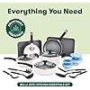 Amazon.com: bella Cookware Set with Glass Lids - Nonstick, PFOA Free ...