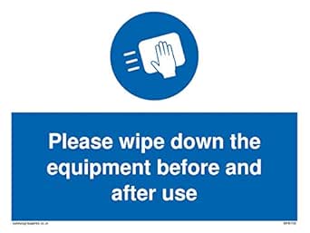 Please wipe down the equipment before and after use : Amazon.co.uk ...