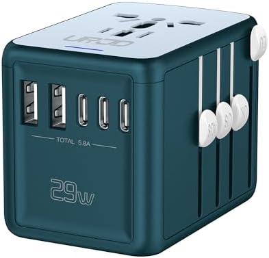 Amazon.com: LENCENT 120W International Travel Adapter, Universal Travel ...