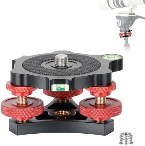 Amazon.com : CAVIX Camera Leveler Tripod Leveling Base Tri-Wheel Head ...