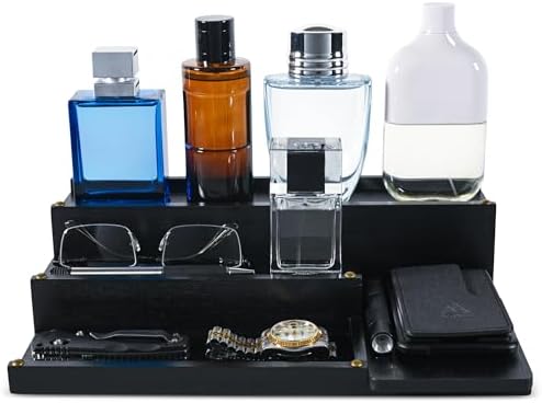 Amazon.com: Cologne Organizer for Men - Wooden Perfume Organizer - 3 ...