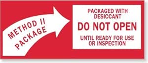 Amazon.com : Method II Package Packed with Desiccant, Paper Labels, 500 ...