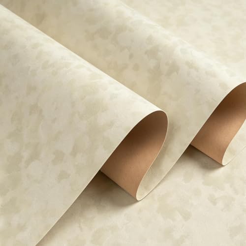 Stickyart Beige Velvet Wallpaper Peel and Stick Felt Cream Contact ...
