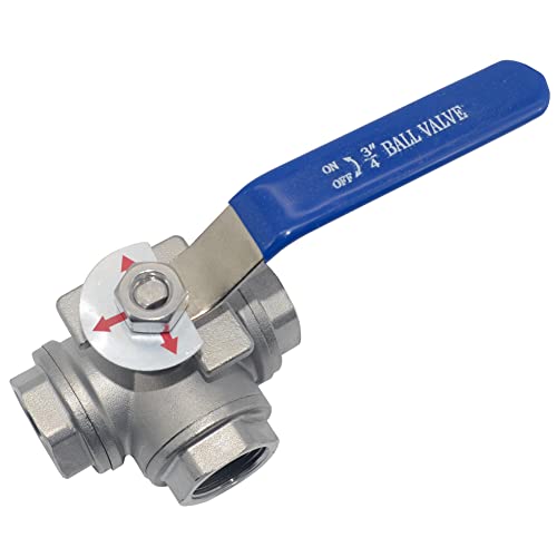 Snapklik.com : Megairon 3/4 NPT Female T-Type Ball Valve