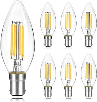 DECK INN Pack of 8 LED Filament 4W SBC B15 Candle Equivalent to 40W ...