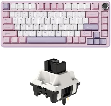 Amazon.com: YUNZII B75 PRO Wireless Mechanical Keyboard(Cocoa Cream V2 ...