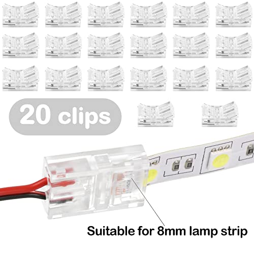 Snapklik.com : RGB LED Light Strip Connectors 20 Waterproof LED Adapter ...