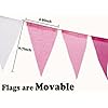 Amazon.com: 24pcs Pink Pennant Banner, Pre-Strung Imitated Burlap Fabic ...