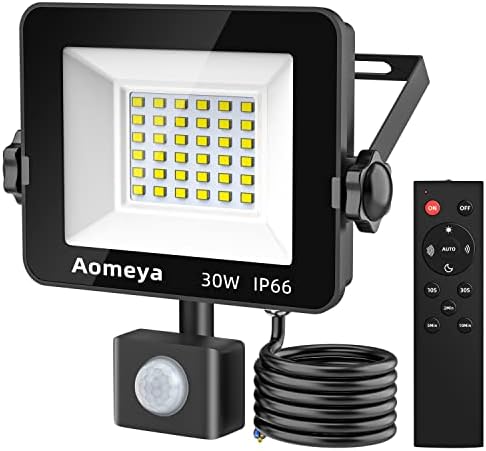 MEIKEE Security Lights with Motion Sensor 25W PIR Light Super Bright ...